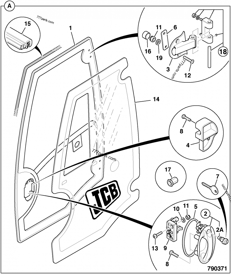 331/31247 Hinge, block, assembly - 33131247 - JCB spare part | 777parts.com
