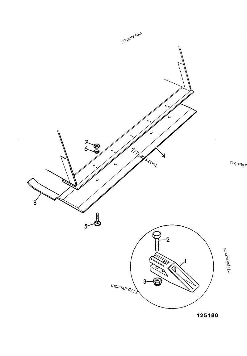 993/99189 Toeplate, 8 hole, bolt on type, 295mm x 2350mm long ...
