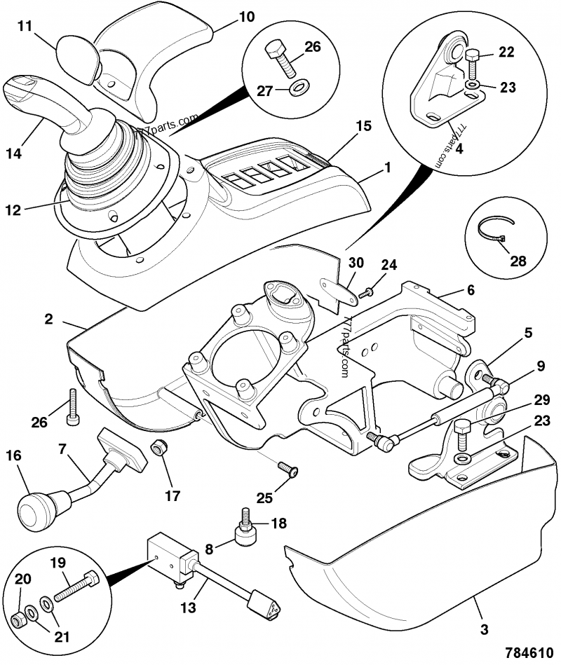 331/42186 Armrest - 33142186 - JCB spare part | 777parts.com