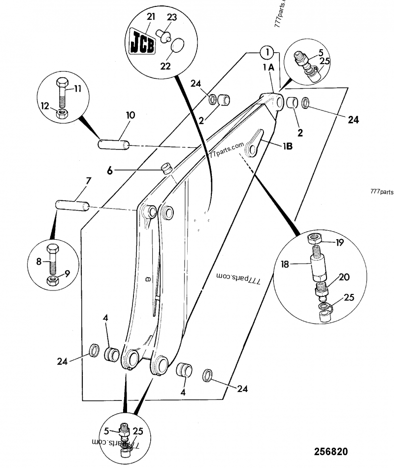 811/50520 Pin, pivot - 81150520 - JCB spare part | 777parts.com