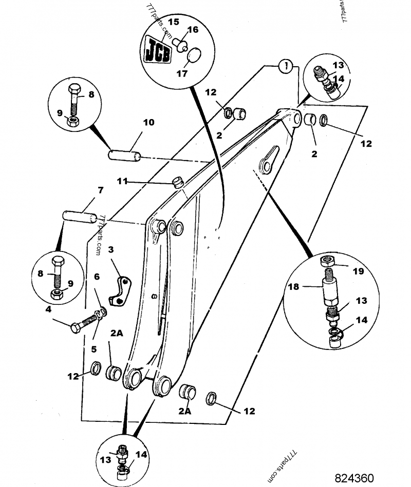 811/50520 Pin, pivot - 81150520 - JCB spare part | 777parts.com