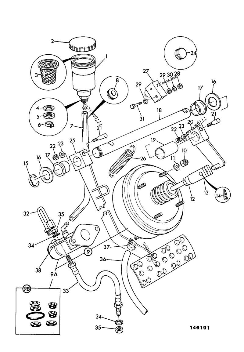 15/904100 Cylinder, master & servo - 15904100 - JCB spare part ...
