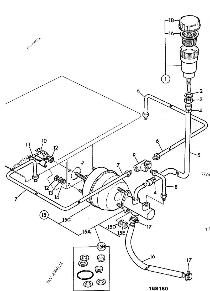 15/904100 Cylinder, master & servo - 15904100 - JCB spare part ...