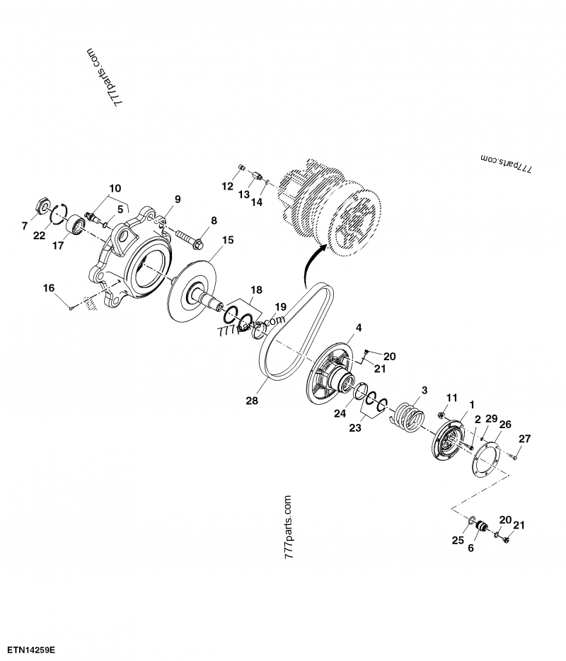 R302459 Компенсационное кольцо - John Deere запчасть для спецтехники ...