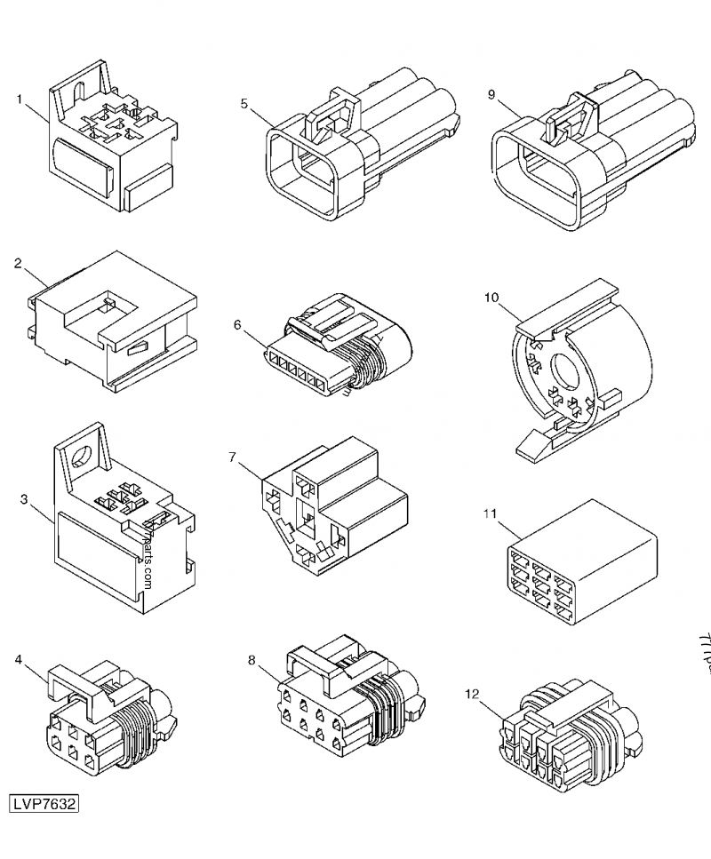 RE46735 Connector - John Deere spare part | 777parts.com
