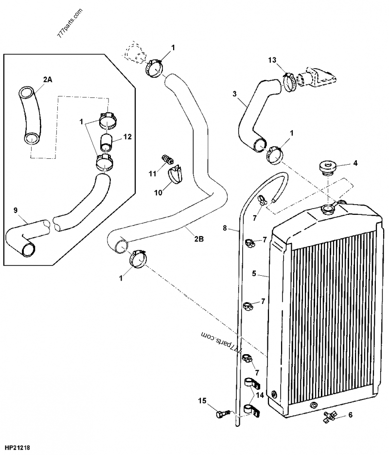 AH148649 Filler Cap - John Deere spare part | 777parts.com