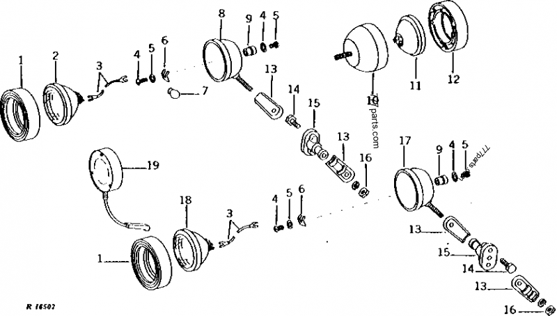 RE19080 Floodlamp - John Deere spare part | 777parts.com