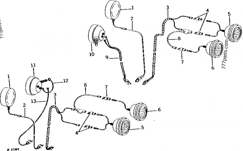 RE19080 Floodlamp - John Deere spare part | 777parts.com