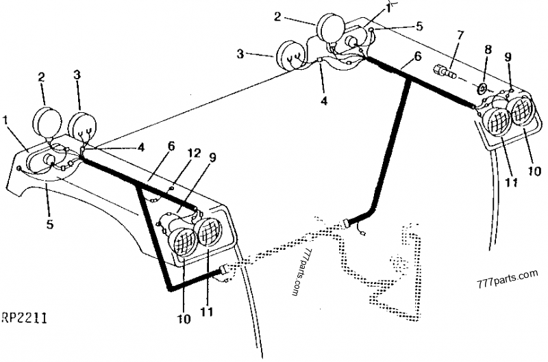 RE19080 Floodlamp - John Deere spare part | 777parts.com