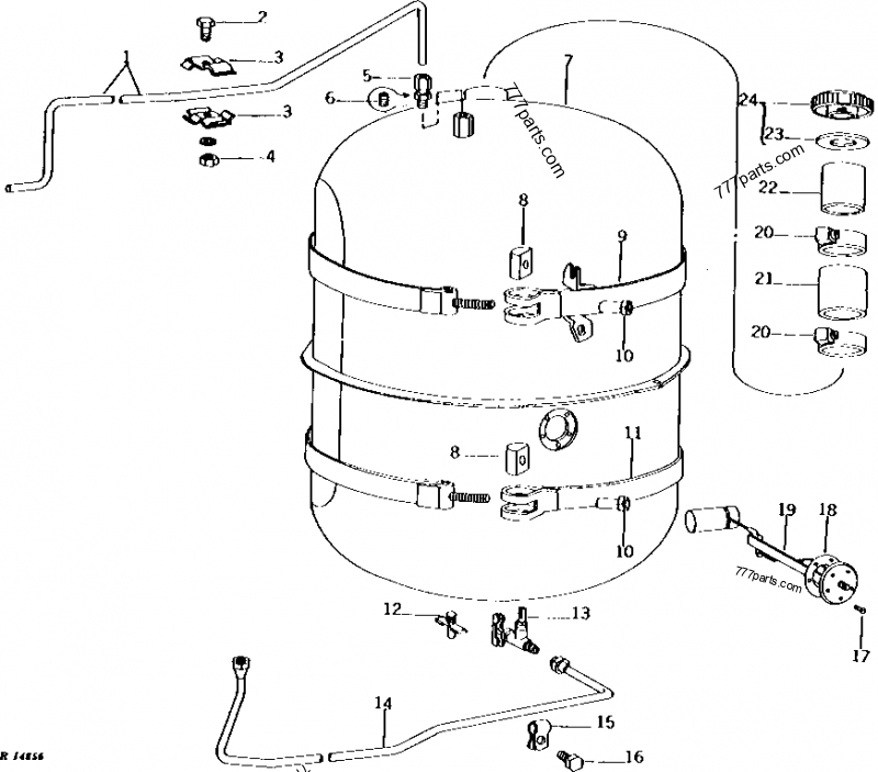AR38267 Fuel Tank - John Deere spare part | 777parts.com