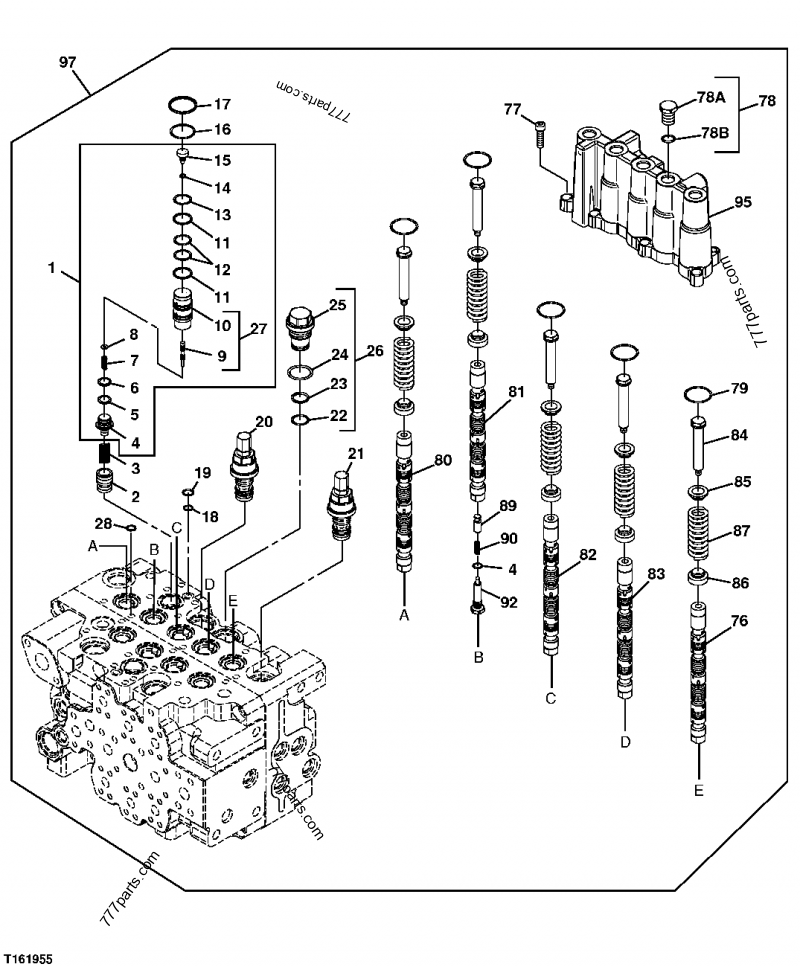 4455788 Valve - John Deere spare part | 777parts.com
