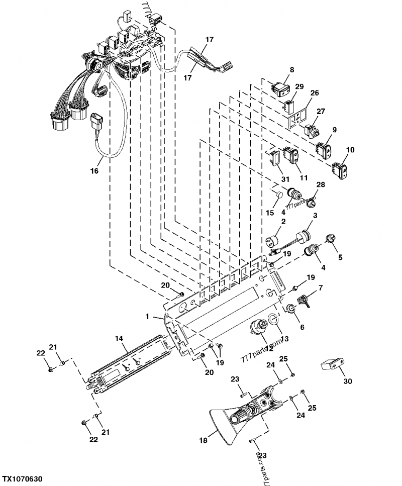 AT317592 Toggle/Rocker Switch - John Deere spare part | 777parts.com