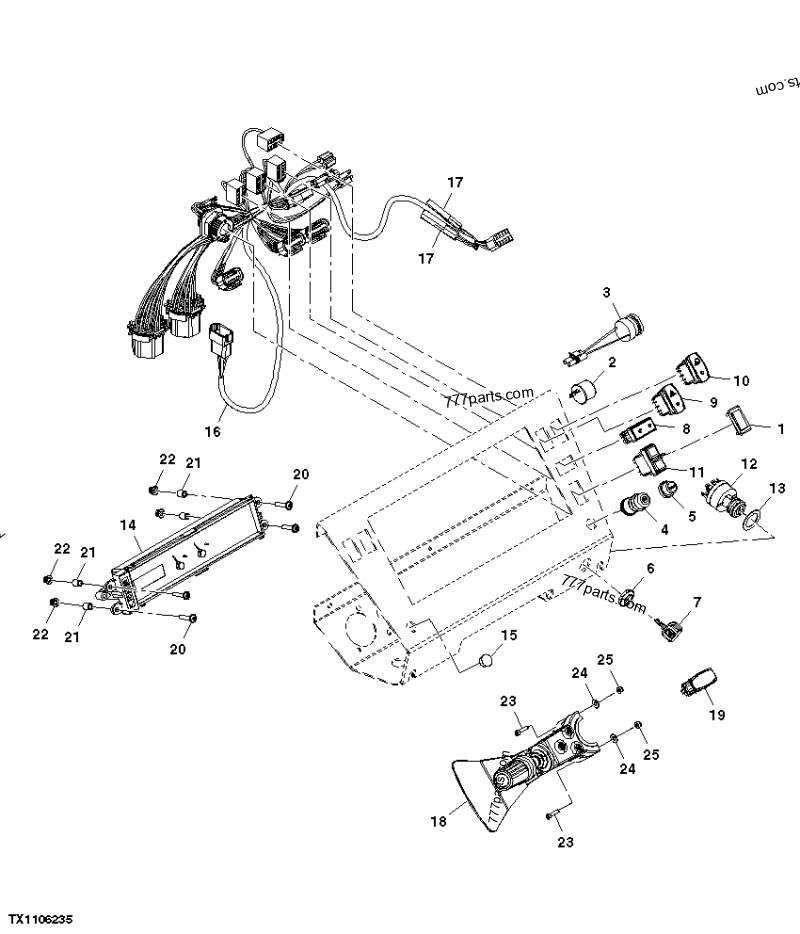 AT317592 Toggle/Rocker Switch - John Deere spare part | 777parts.com