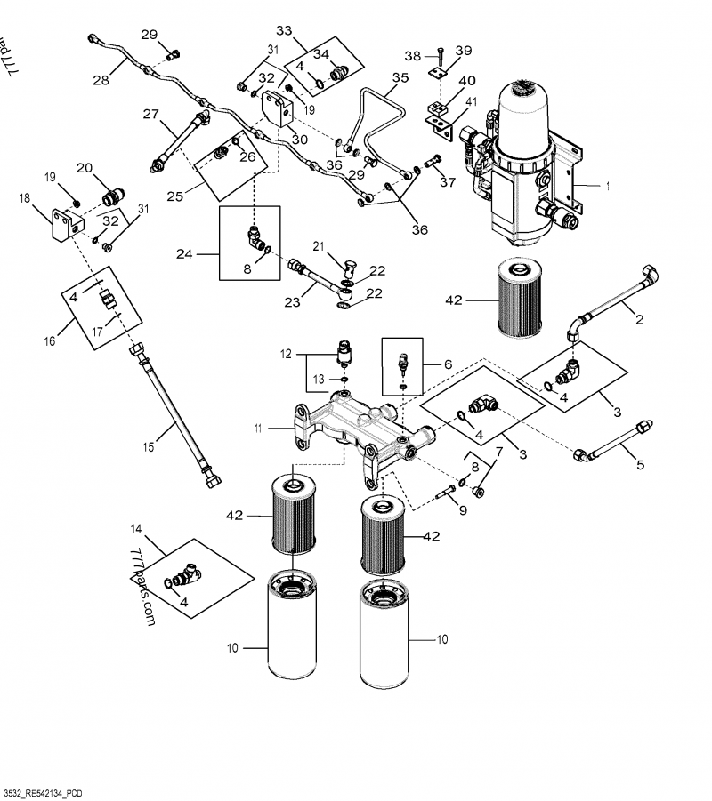 RECFS1976300 Filter Element - John Deere spare part | 777parts.com