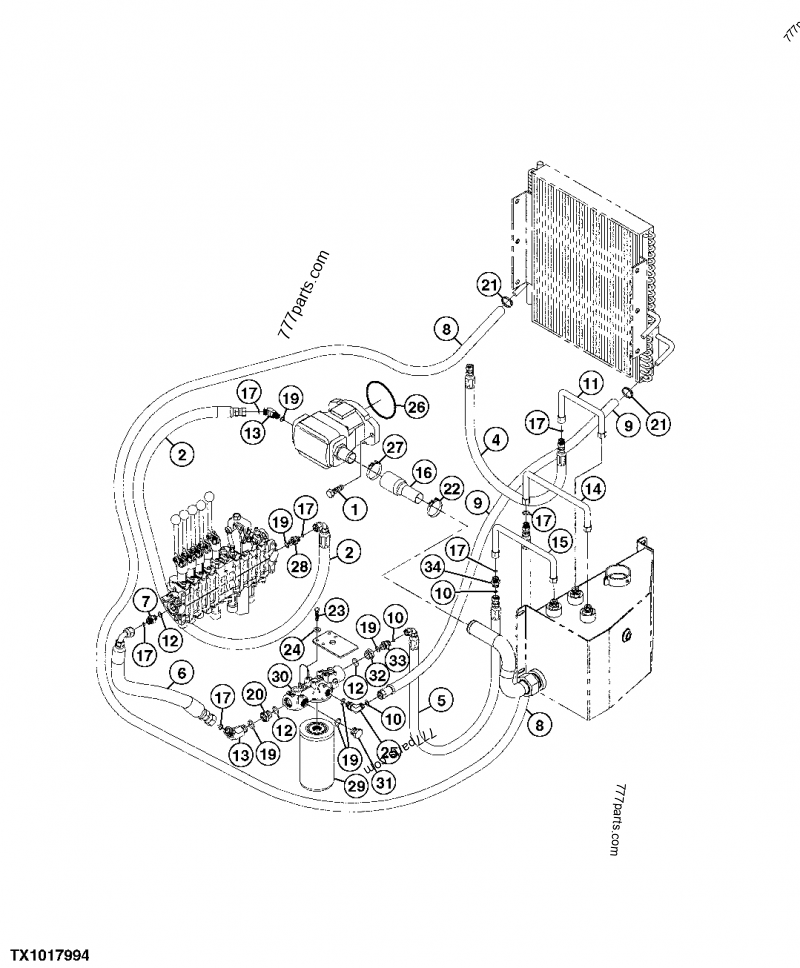 AT308274 Oil Filter - John Deere spare part | 777parts.com