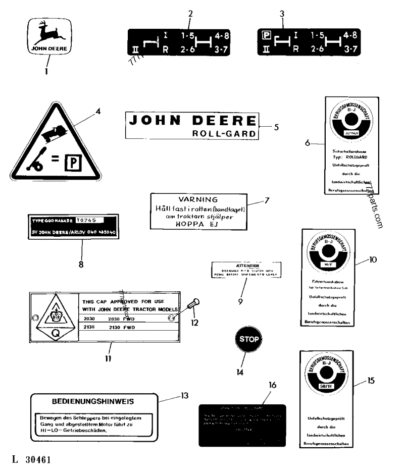 L32723 LABEL - John Deere spare part | 777parts.com