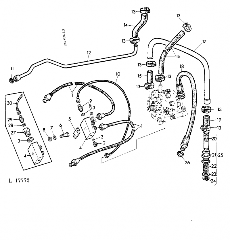T28778 Hose - John Deere spare part | 777parts.com