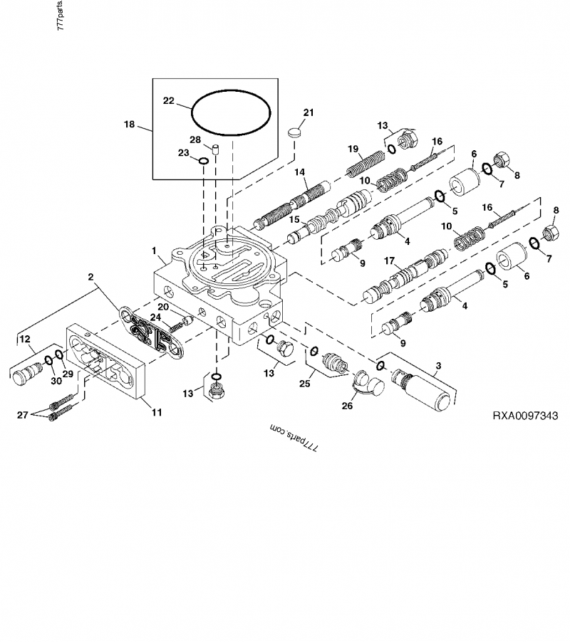 RE220261 Fitting - John Deere spare part | 777parts.com
