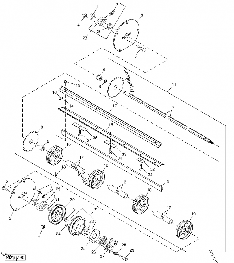 AN221813 Brush - John Deere spare part | 777parts.com