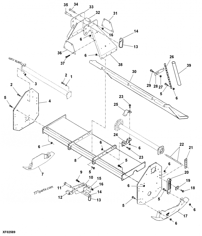 MH63100543 Reinforcement - John Deere spare part | 777parts.com