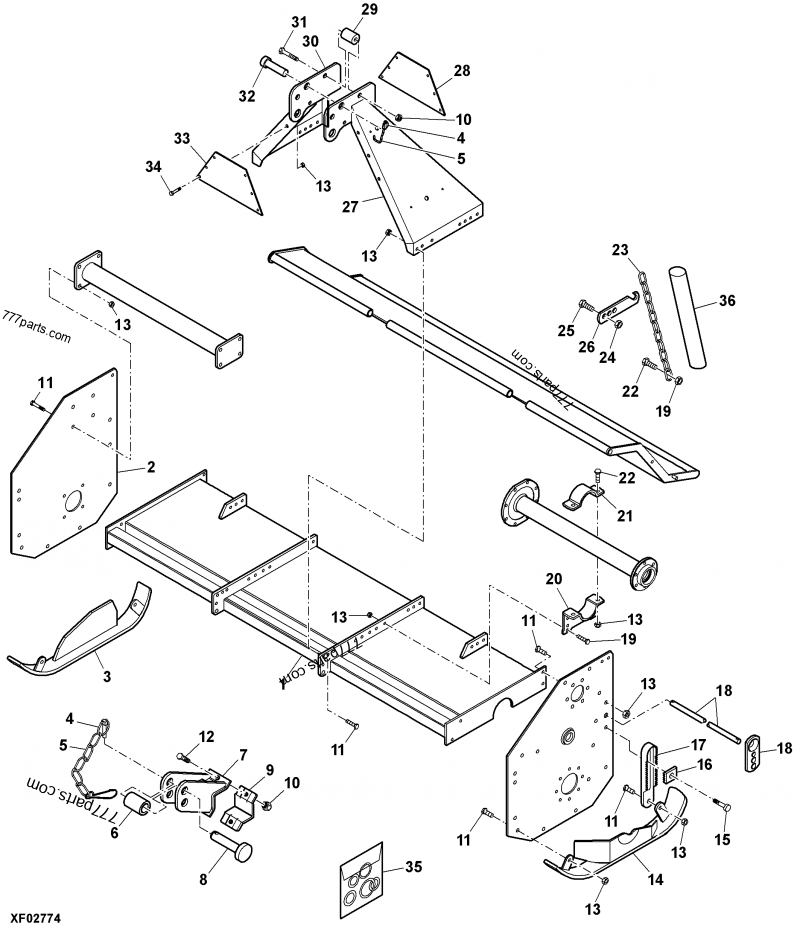MH63100543 Reinforcement - John Deere spare part | 777parts.com
