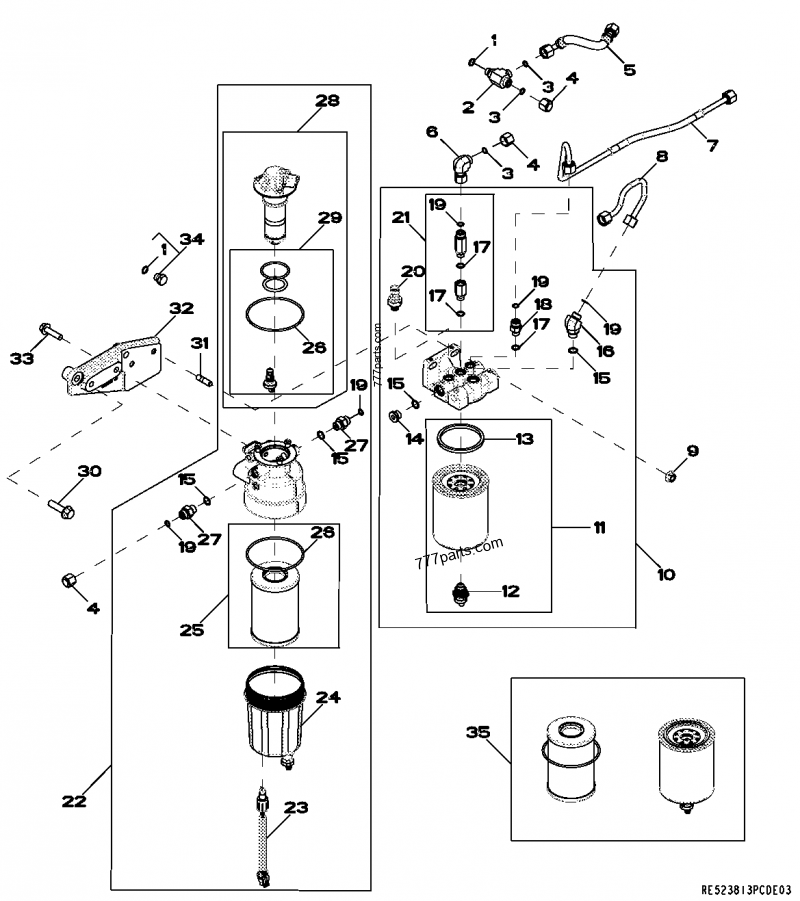 RE539761 Fuel Pump - John Deere spare part | 777parts.com