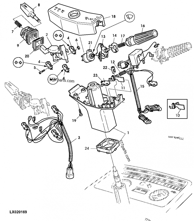 BVDNL オルタネーター John Deere 1070 670 770 870 970 X700 X720 X485 用 124（John ...