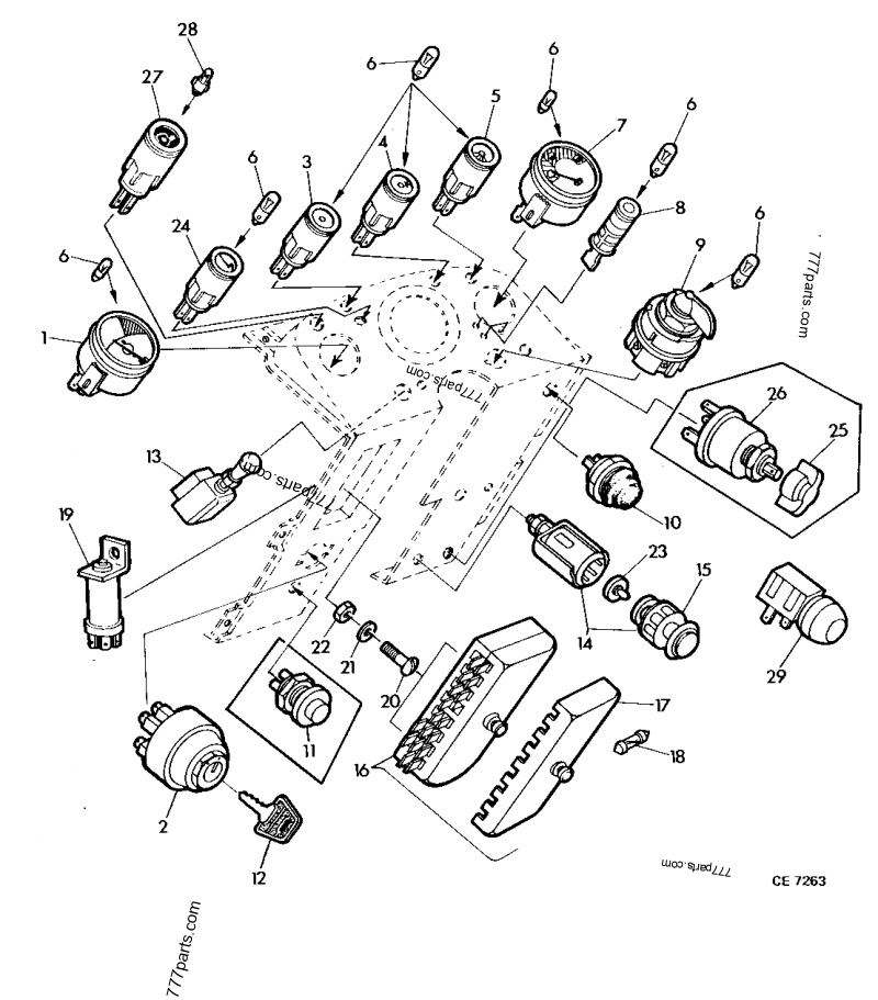 DE14416 INDICATOR LIGHT - John Deere spare part | 777parts.com
