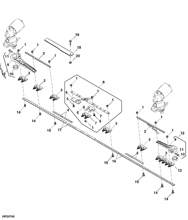 AH231841 Knifehead - John Deere spare part | 777parts.com