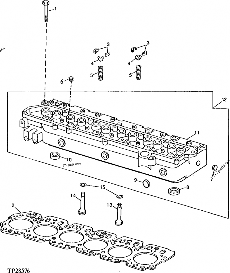 R90692 Exhaust Valve - John Deere spare part | 777parts.com