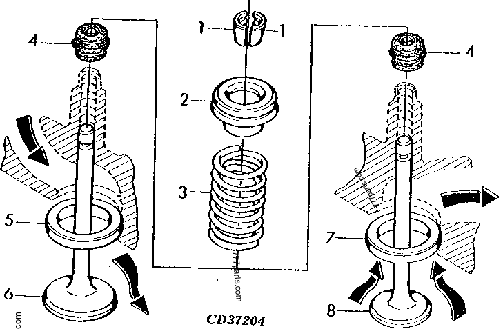 R90692 Exhaust Valve - John Deere spare part | 777parts.com