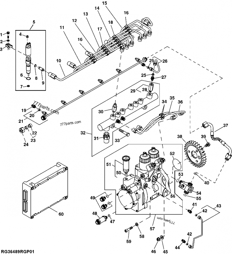 RE521423 Fuel Injection Pump - John Deere spare part | 777parts.com