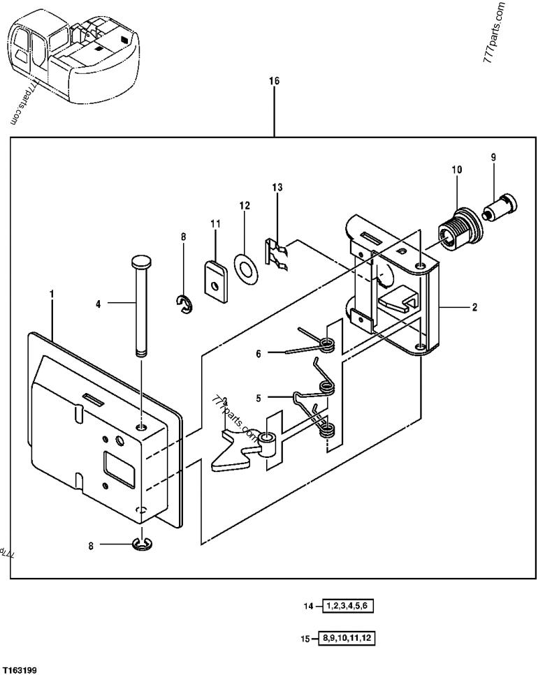 DH400030 Latch - John Deere spare part | 777parts.com