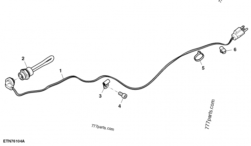 RE539167 Coolant Heater - John Deere spare part | 777parts.com