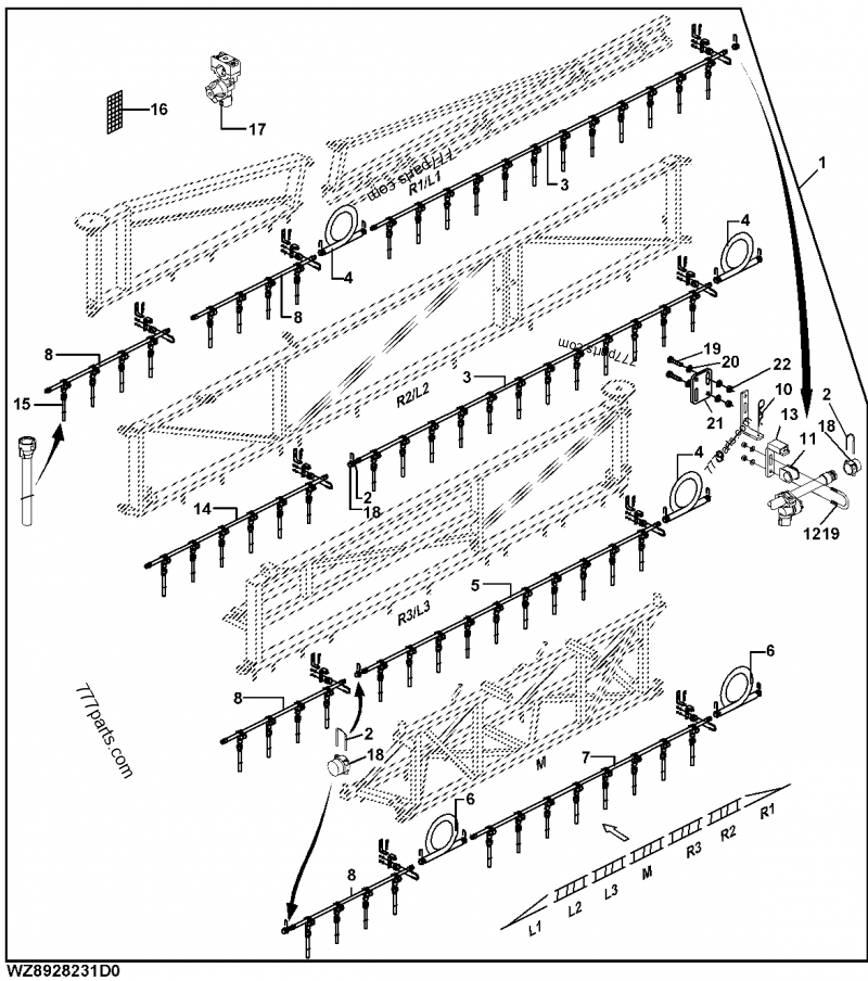 WZ8928231 Line - John Deere spare part | 777parts.com
