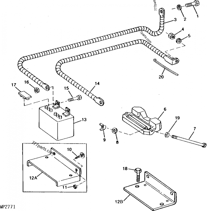 TY6191 Battery - John Deere spare part | 777parts.com