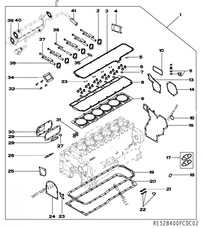 R520547 Gasket - John Deere spare part | 777parts.com