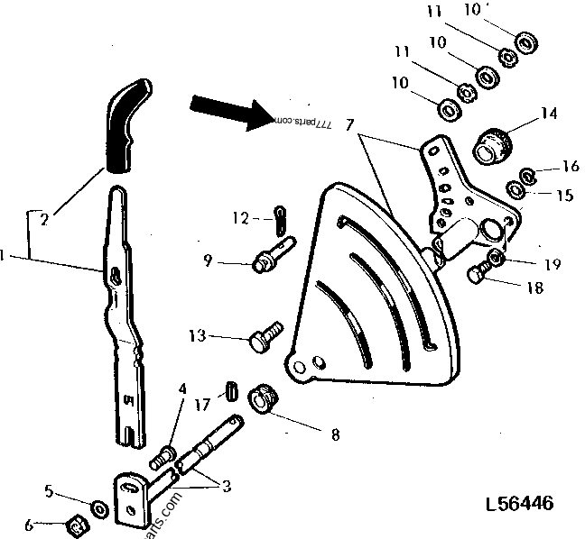 AT26349 Quadrant - John Deere spare part | 777parts.com