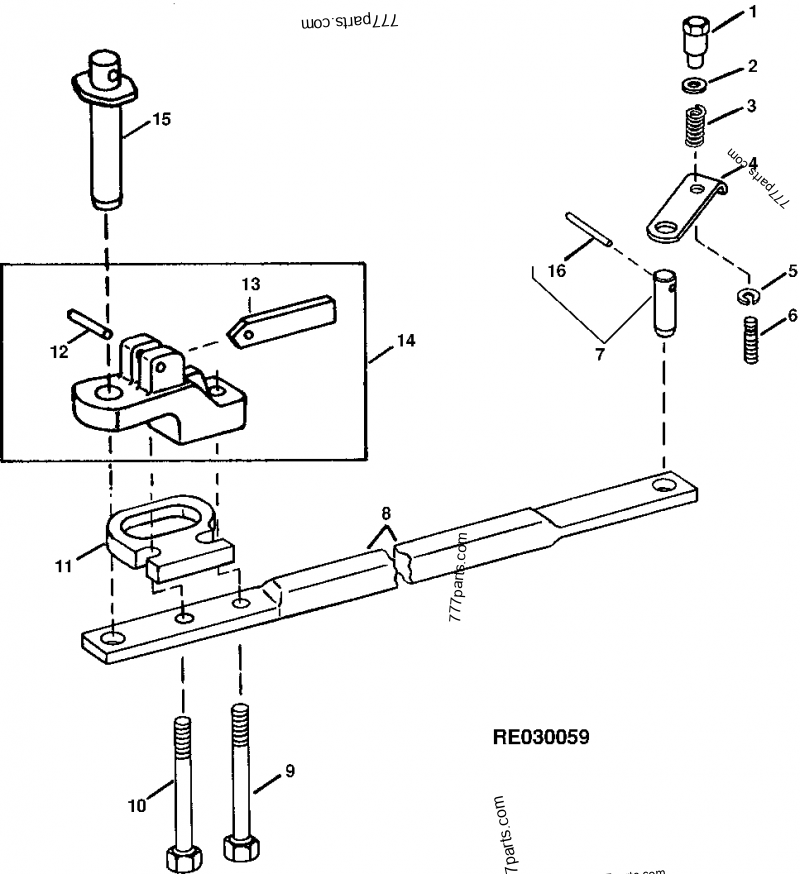 RE247461 Pin - John Deere spare part | 777parts.com