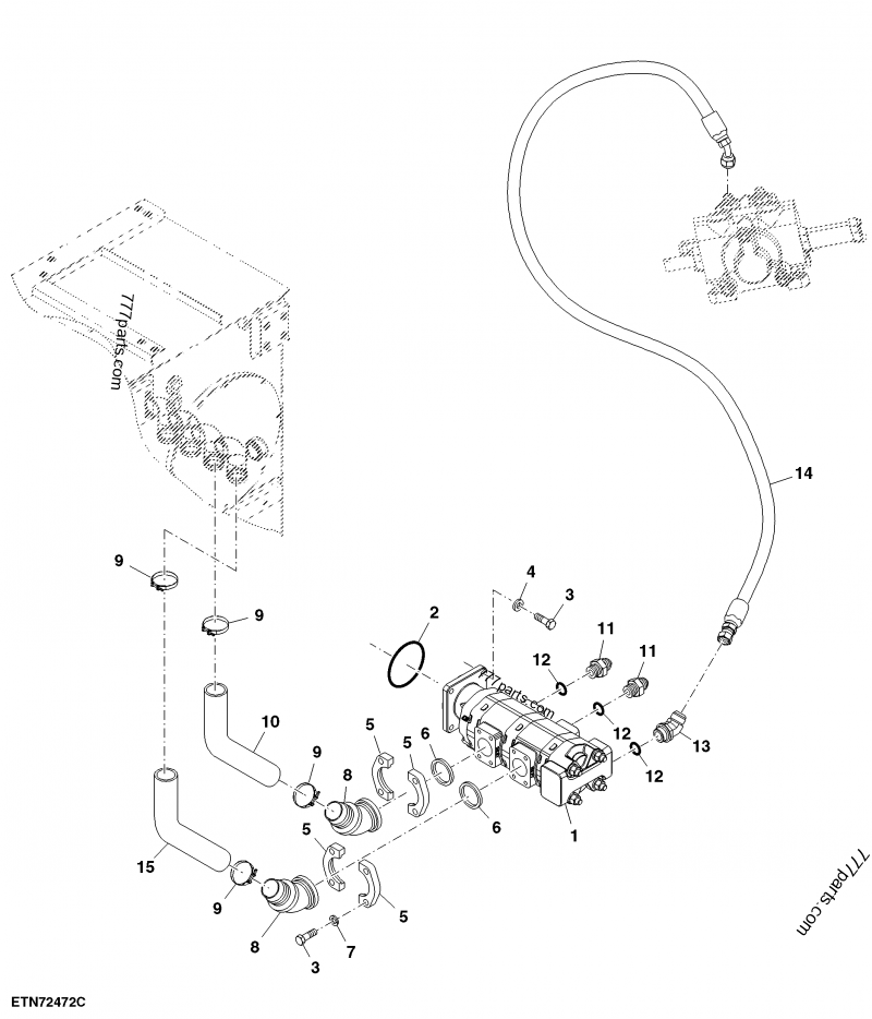 0080052391 Hose - John Deere spare part | 777parts.com