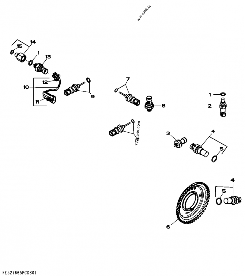 RE522824 Temperature Sensor - John Deere spare part | 777parts.com