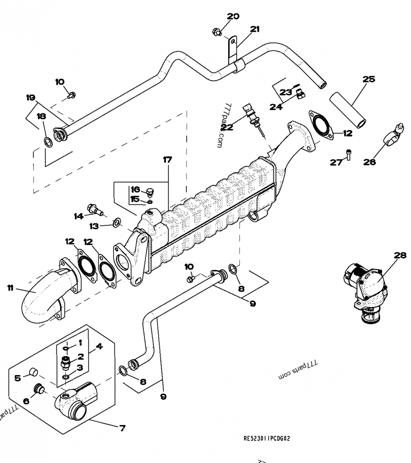 RE522824 Temperature Sensor - John Deere spare part | 777parts.com