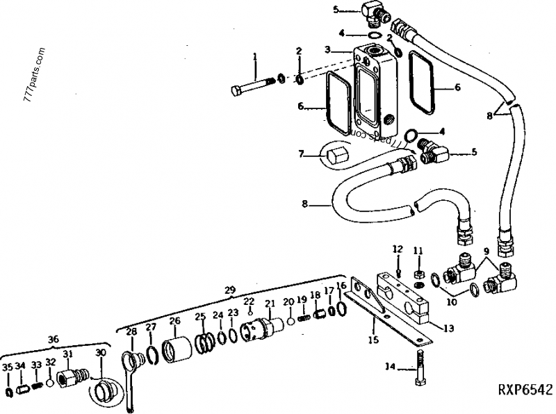 R54312 Manifold - John Deere spare part | 777parts.com
