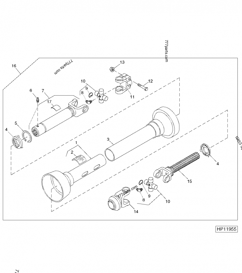 AH202473 Yoke With Locking Co - John Deere spare part | 777parts.com