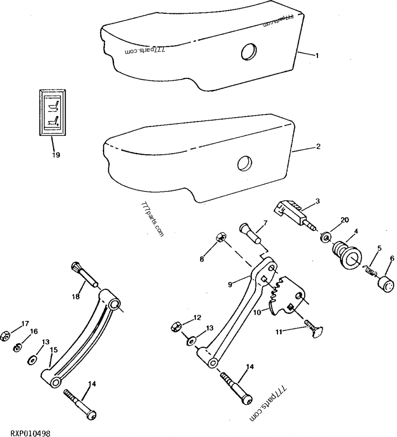 RE43451 Toggle/Rocker Switch - John Deere spare part | 777parts.com