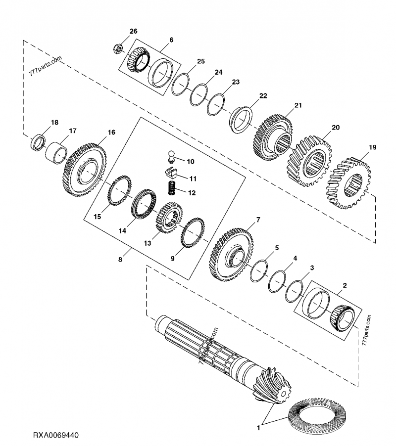 RE49486 Конич. роликов. подшипник - John Deere запчасть для спецтехники ...
