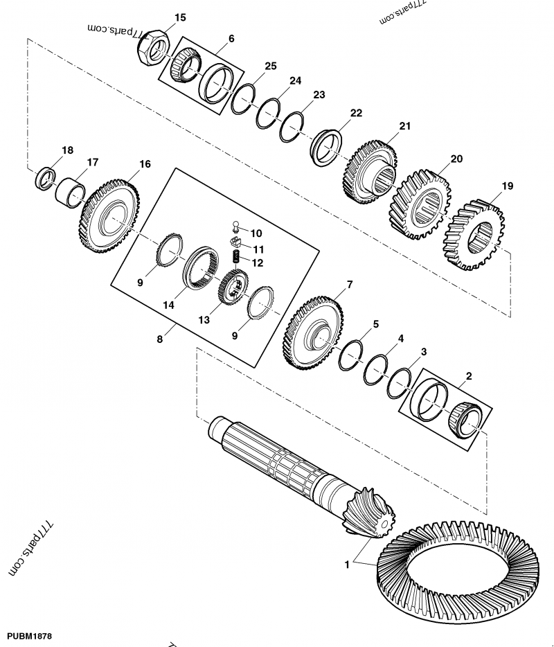 RE49486 Конич. роликов. подшипник - John Deere запчасть для спецтехники ...