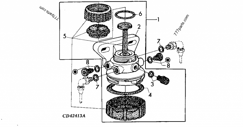 RE70358 Filter Head - John Deere spare part | 777parts.com