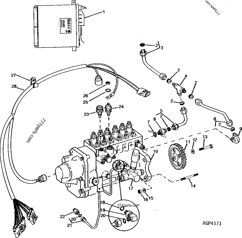 AH157803 Wiring Lead - John Deere spare part | 777parts.com