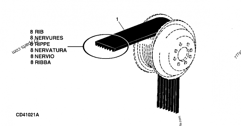 R500277 Belt - John Deere spare part | 777parts.com